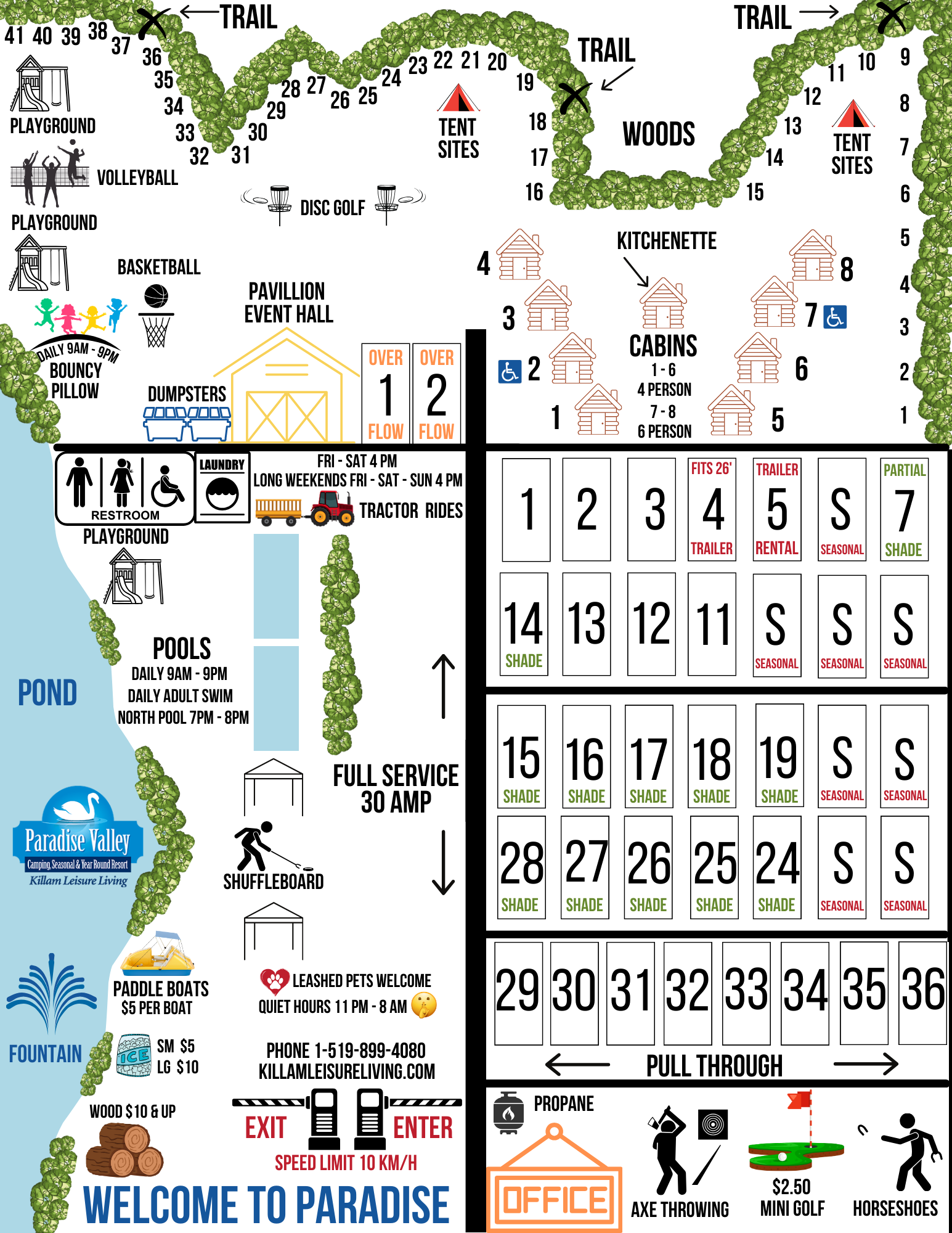 Printable Park Site Map – Paradise Valley